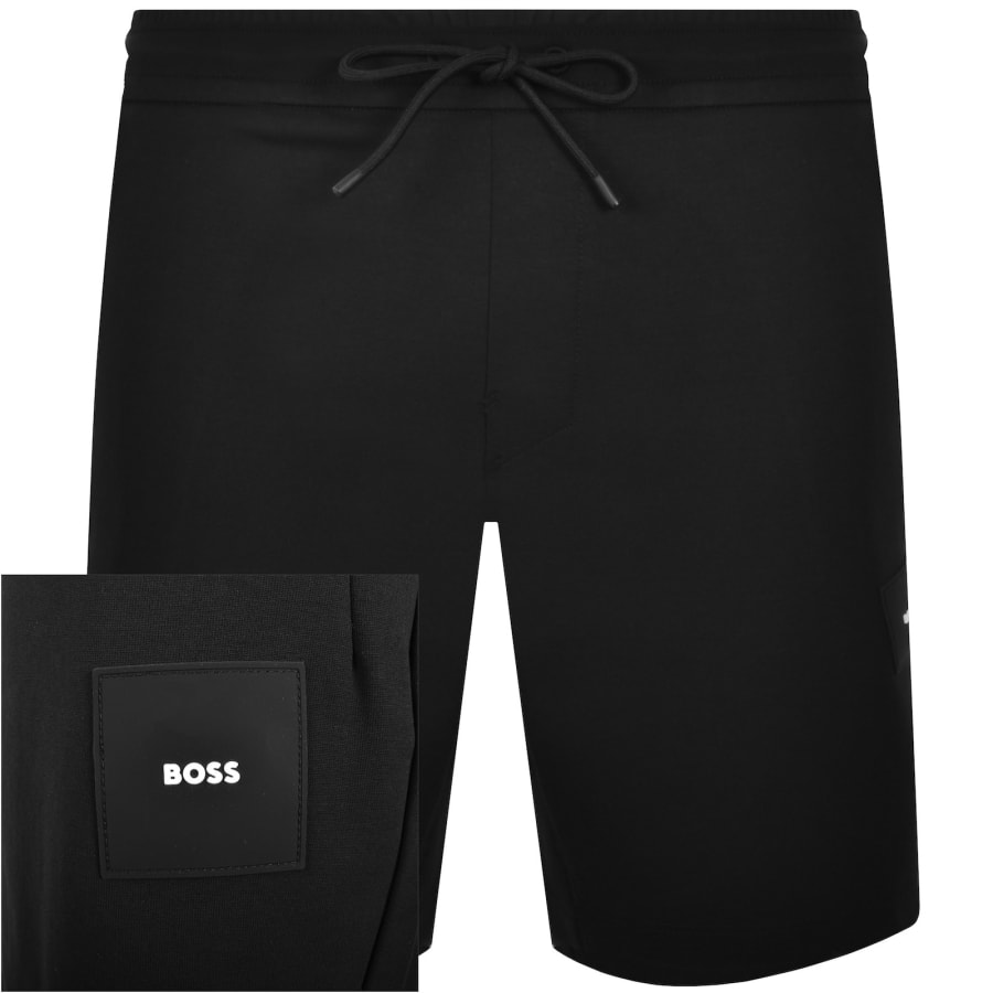 BOSS Headlo Rib Shorts Black | Mainline Menswear
